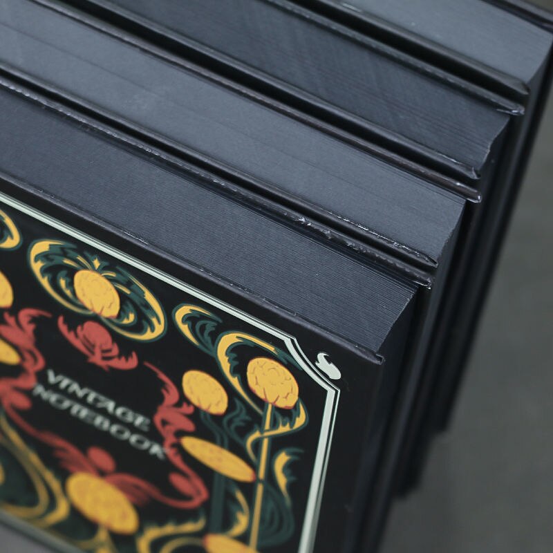 Black paper inner pages blank black cardboard diar... – Grandado
