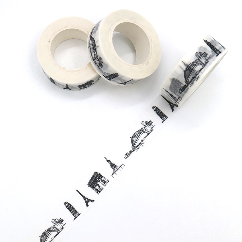 10m*15mm European Architecture Washi Tape DIY Deco... – Vicedeal