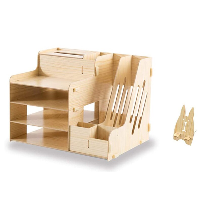 Wooden Office Desk Organizer Set Accessories, Mult... – Grandado