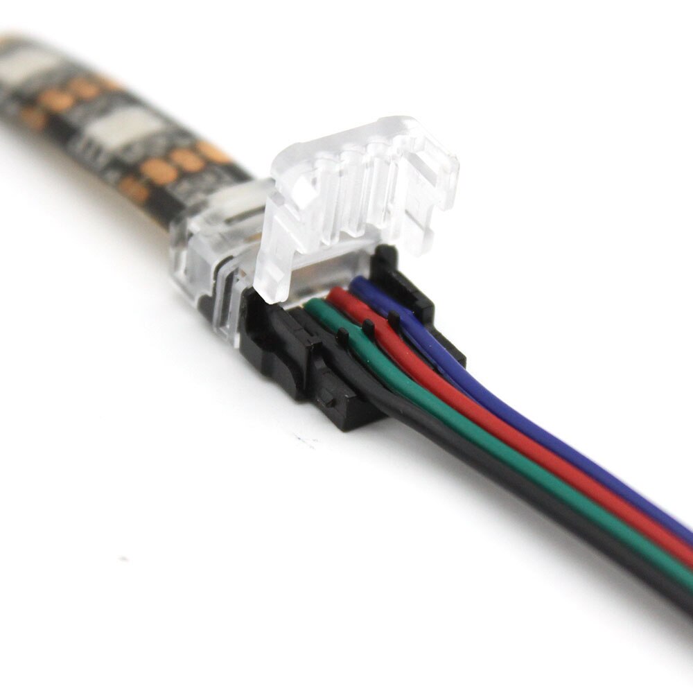 5pcs RGB LED Strip Connector 4 Pin 5050 10mm Color... – Grandado
