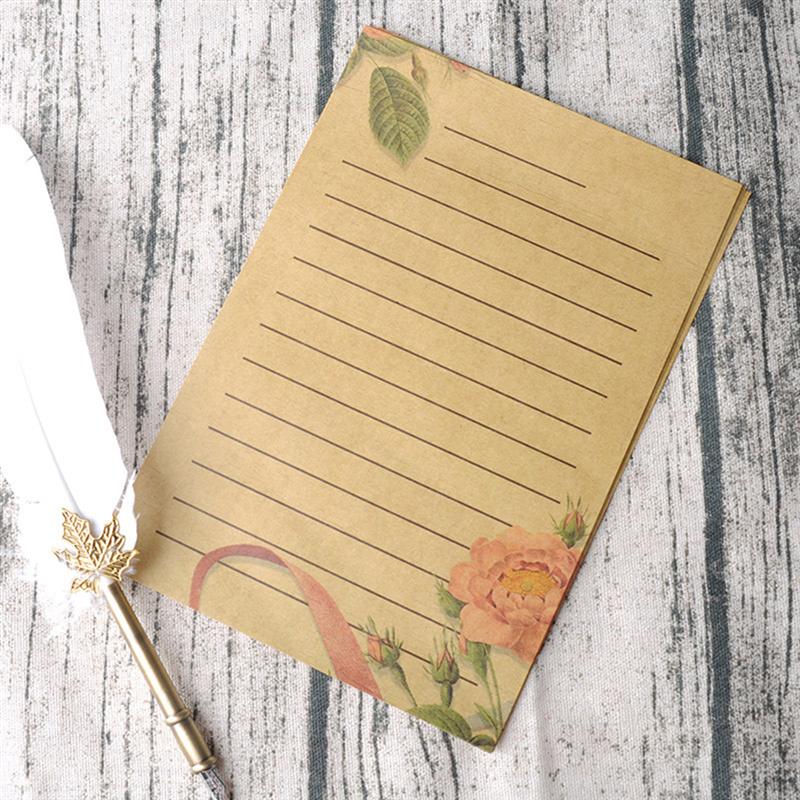56Pcs Kraft Paper Retro Writing Paper Vintage Lett... – Vicedeal