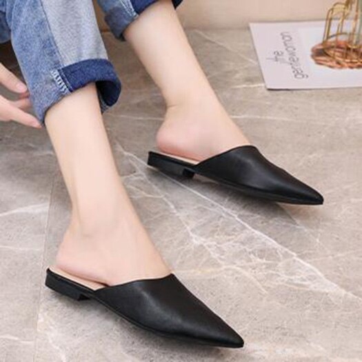 mules cheap slip on large size china pointed toe c... – Grandado