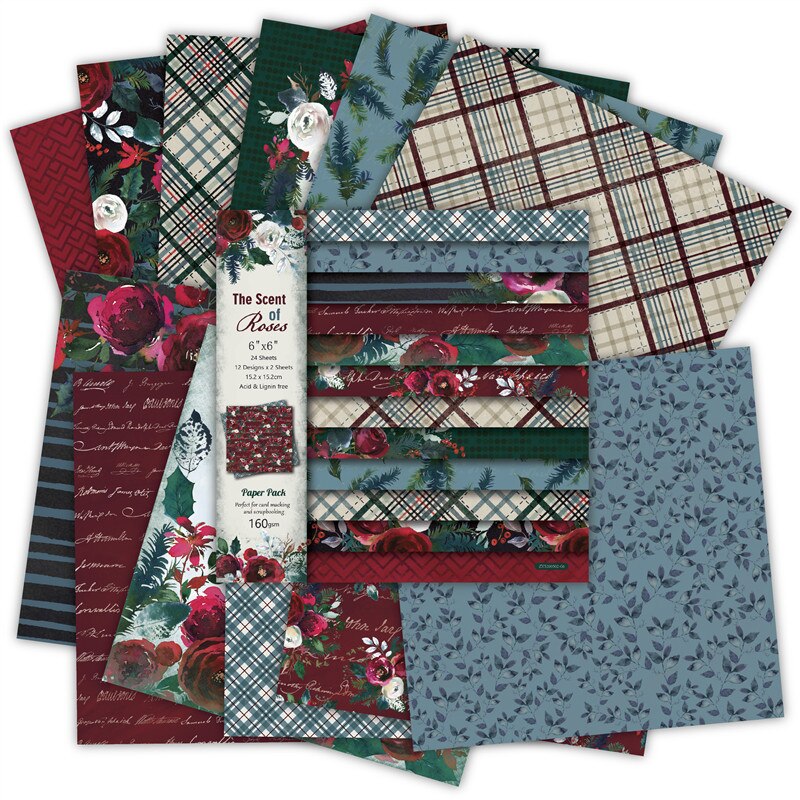 24Pcs/Lot Checkered Retro Material Papers DIY Scra... – Grandado