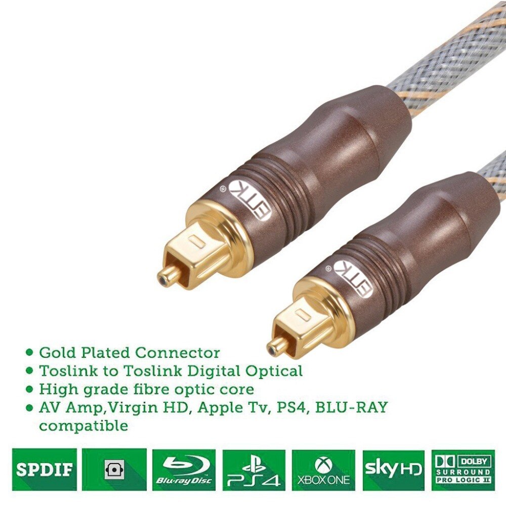 EMK 2 m/6.6ft Optische TV Kabel Digitale Audio Lij... – Vicedeal