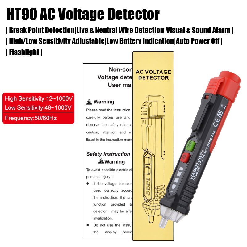 Habotest HT90 Non-Contact Voltage Detector Tester ... – Grandado
