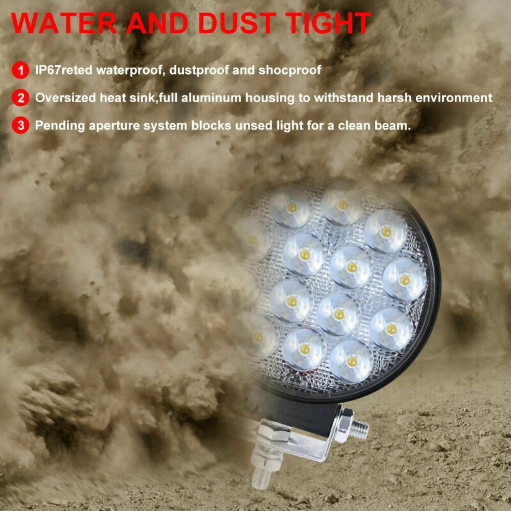 Round 140W LED Work Light 12V 24V Car Light Bright... – Grandado