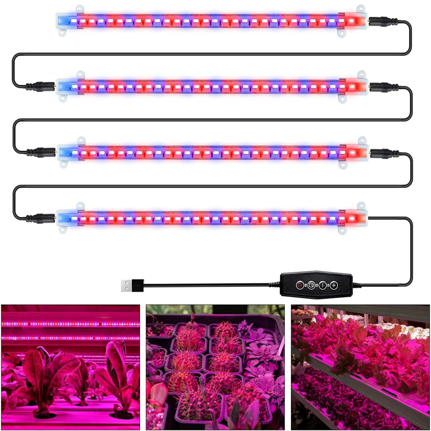 Usb 5v led vækstlys tidsindstillet 4/8/12 timer dæ... – Vicedeal