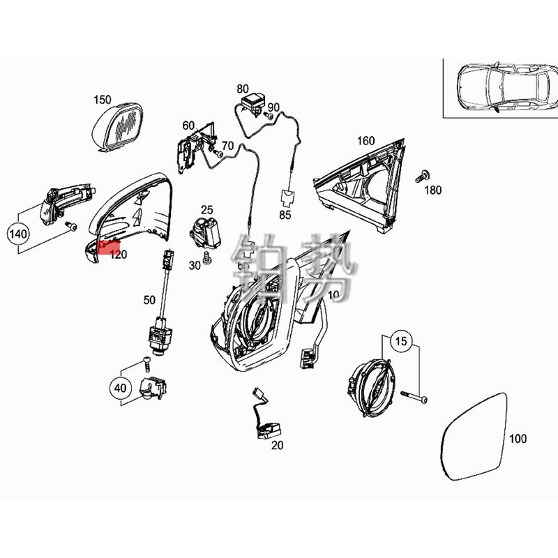 Carcasa de espejo Exterior de coche -mer ced esb e... – Grandado