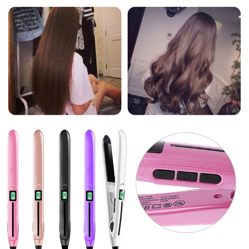 Pro Hair Salon PTC Flat Iron Hairs Straightener LC... – Grandado