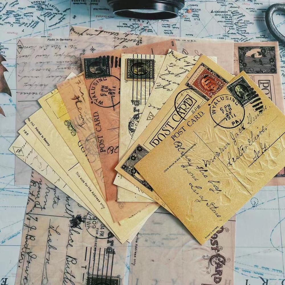 16sheets/set Vintage Material Paper DIY scrapbook ... – Grandado