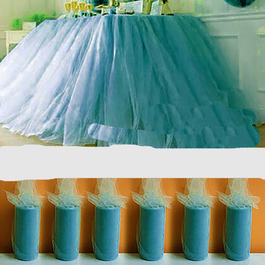 Many Tulle Tutu Table Skirt Tulle Tableware for We... – Vicedeal