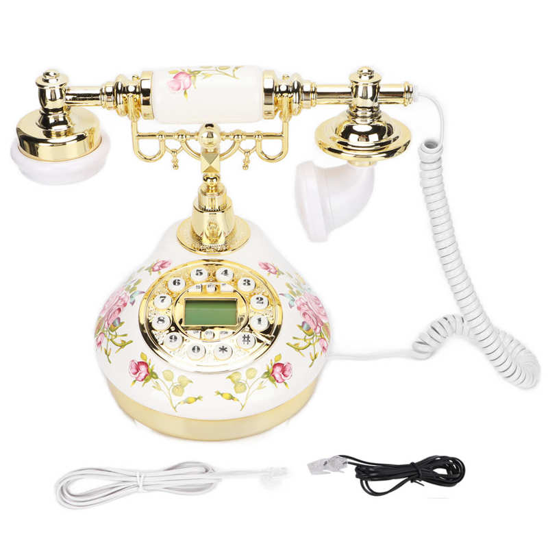 European Retro Landline Phone Ceramic Printing Tel... – Grandado
