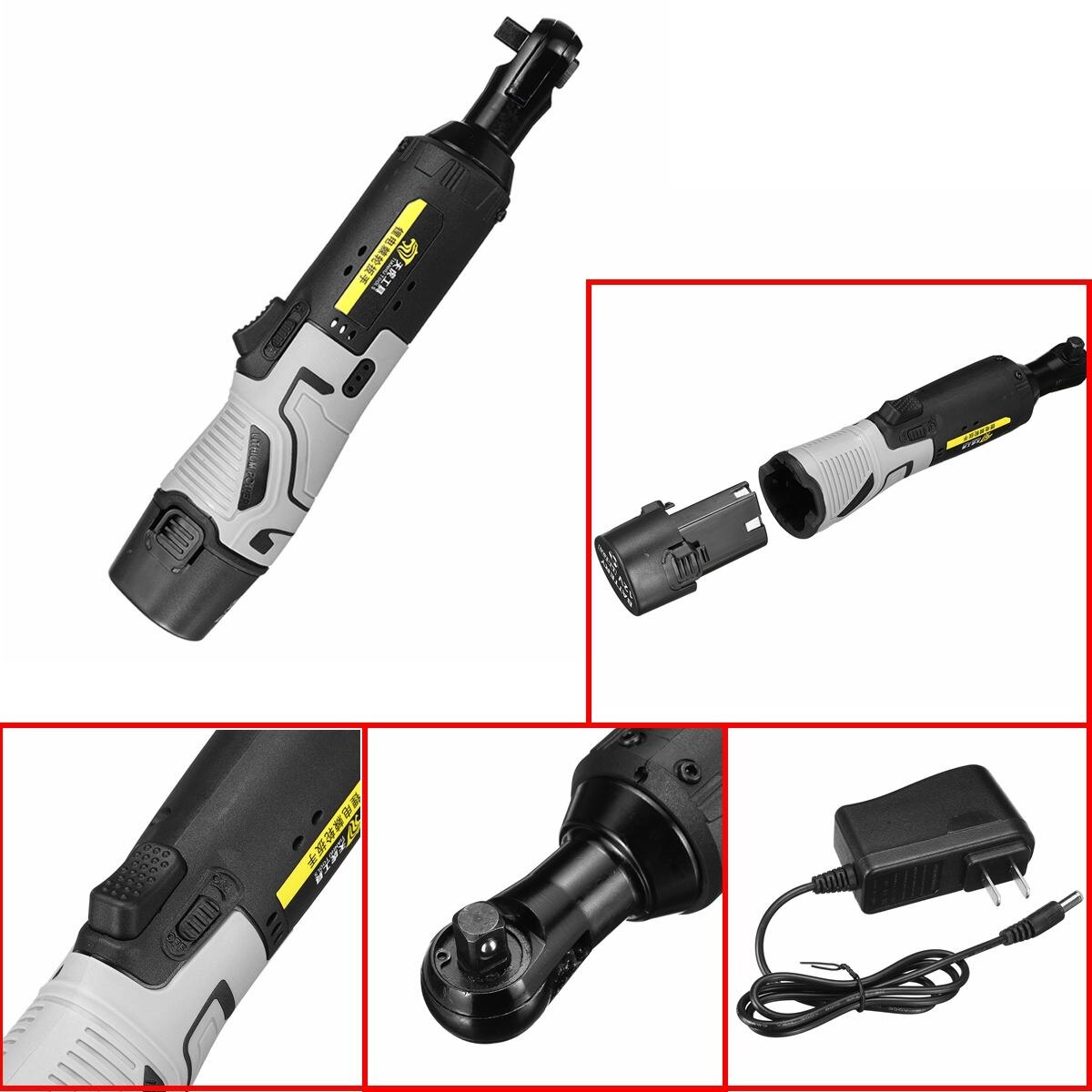 32Nm 3/8'' Lithium-Ionen Batterie Elektrische Rats... – Grandado