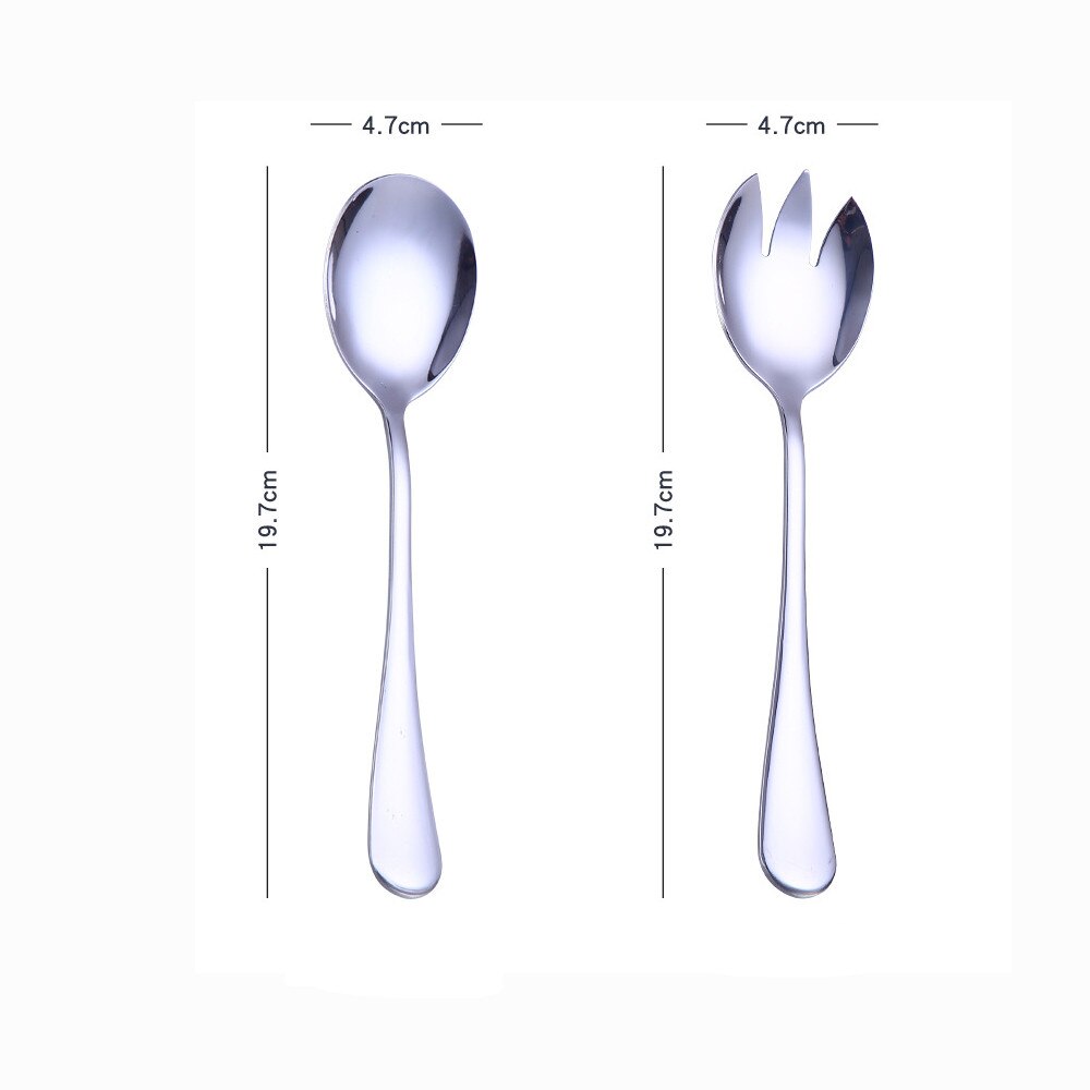 Spoon Salad Spoon Fork Stainless Steel Cutlery Set... – Grandado