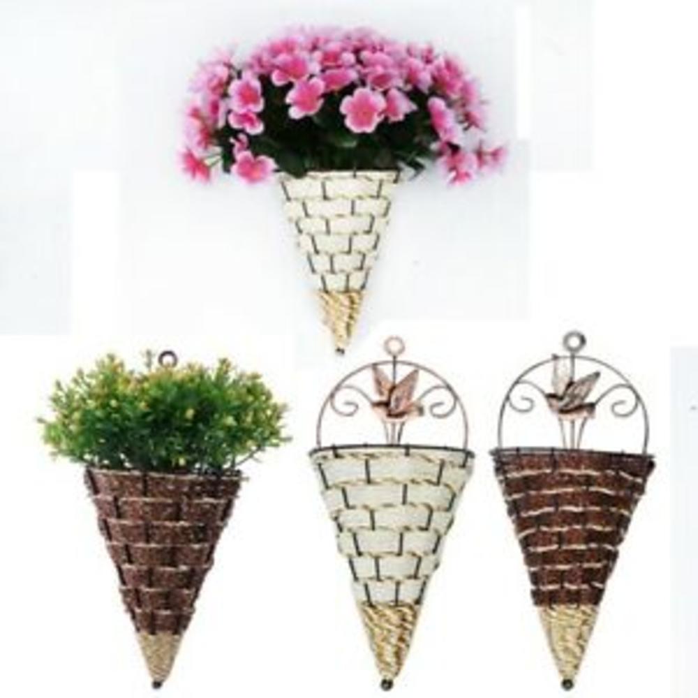Natural Rattan Wall Planter Hanging Flower Pot Han... – Grandado