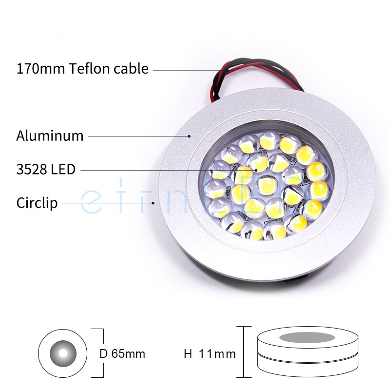 Etrnled teto led ponto luz redonda mini foco 12v u... – Grandado