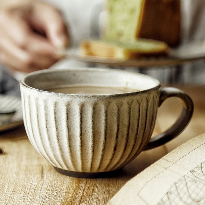 Retro Rough Pottery Ceramic Drinkware Water Tea Cu... – Grandado