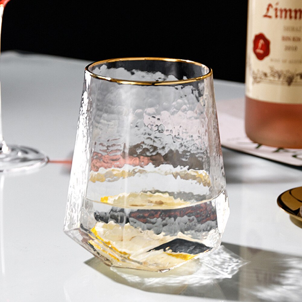 Wine Glasses Home Hammered Goblet Glass Cups Bar R... – Vicedeal