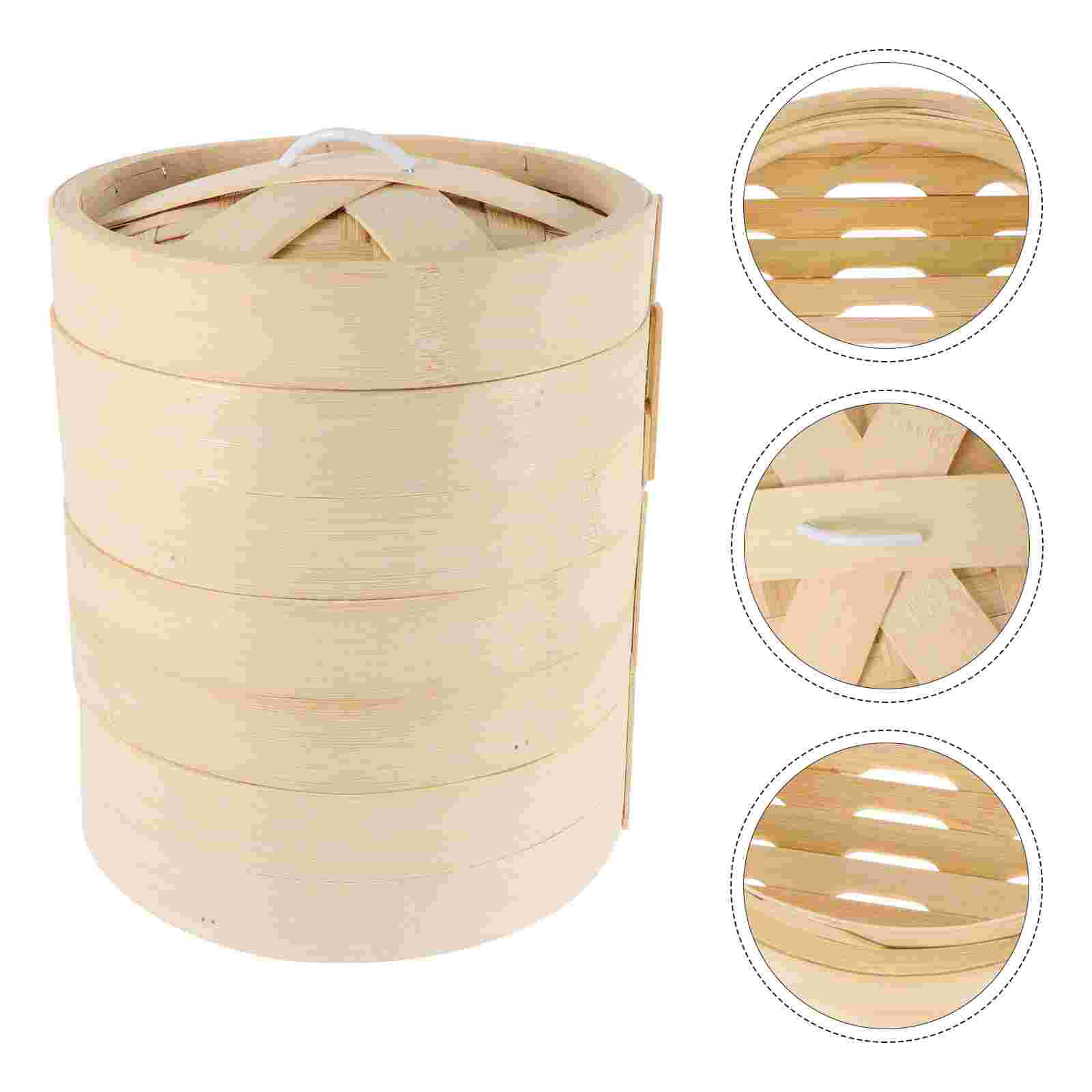 1 Set Bamboo Steamer Kitchen Food Steamer Steamer ... – Vicedeal