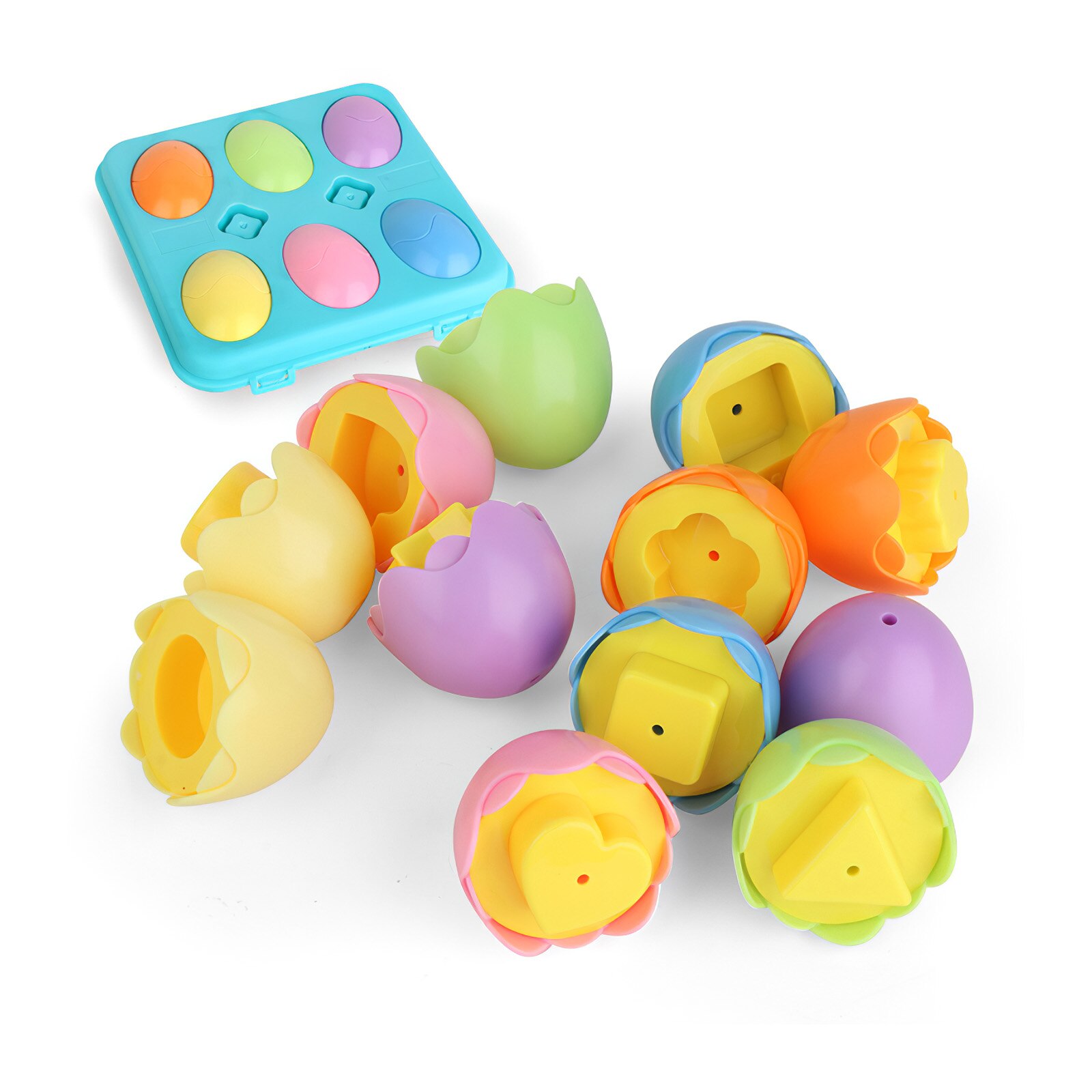 6pcs Simulation Egg Toy Colorful Cartoon Plastic S... – Vicedeal