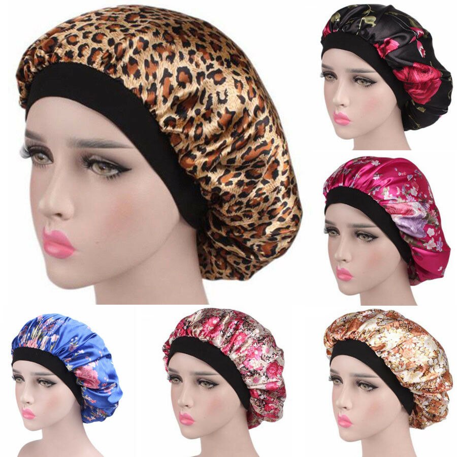 6 Kleuren Vrouwen Douche Cap Satijn Nachtrust Cap ... – Grandado