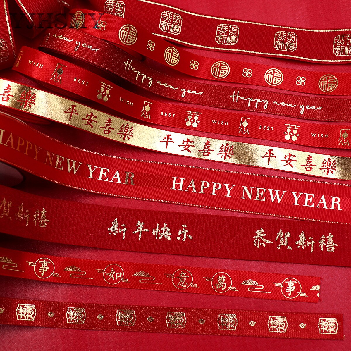 Chinese Year Ribbon Happy Year Ribbon Decorative R... – Grandado