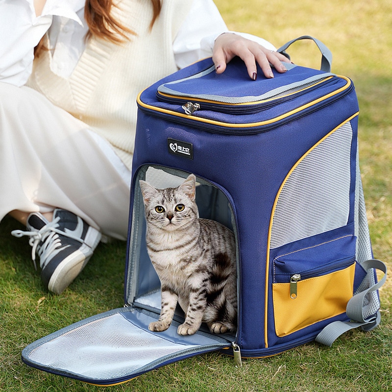 Pet backpack cat bag breathable backpack pet bag l... – Grandado
