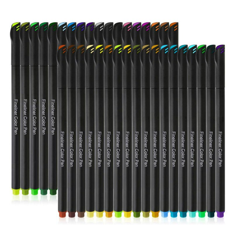 Fineliner 36 Colors Pen Set 0.4mm Fine Tip Line Wr... – Grandado