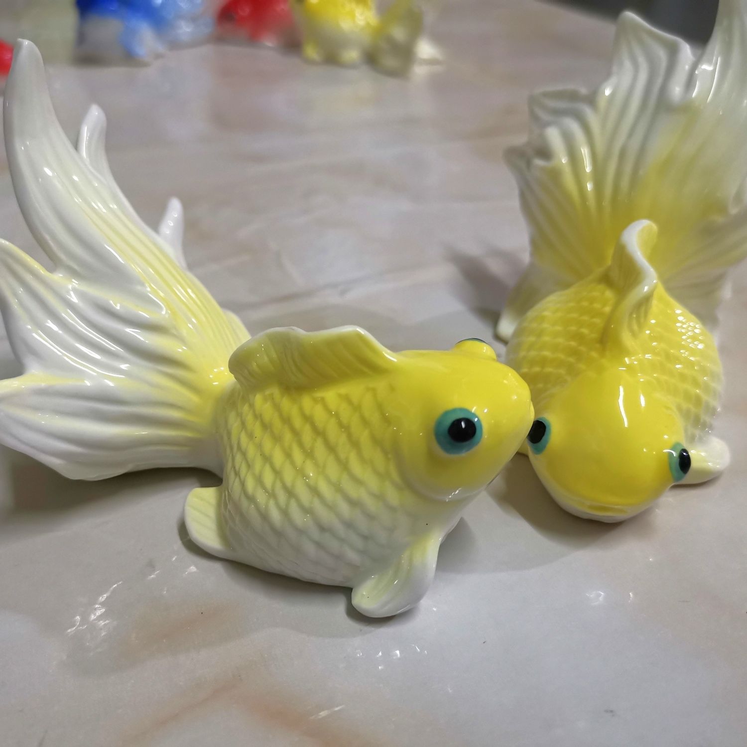 Ceramic Goldfish 3D Wall Decoration Ornaments Tea ... – Grandado
