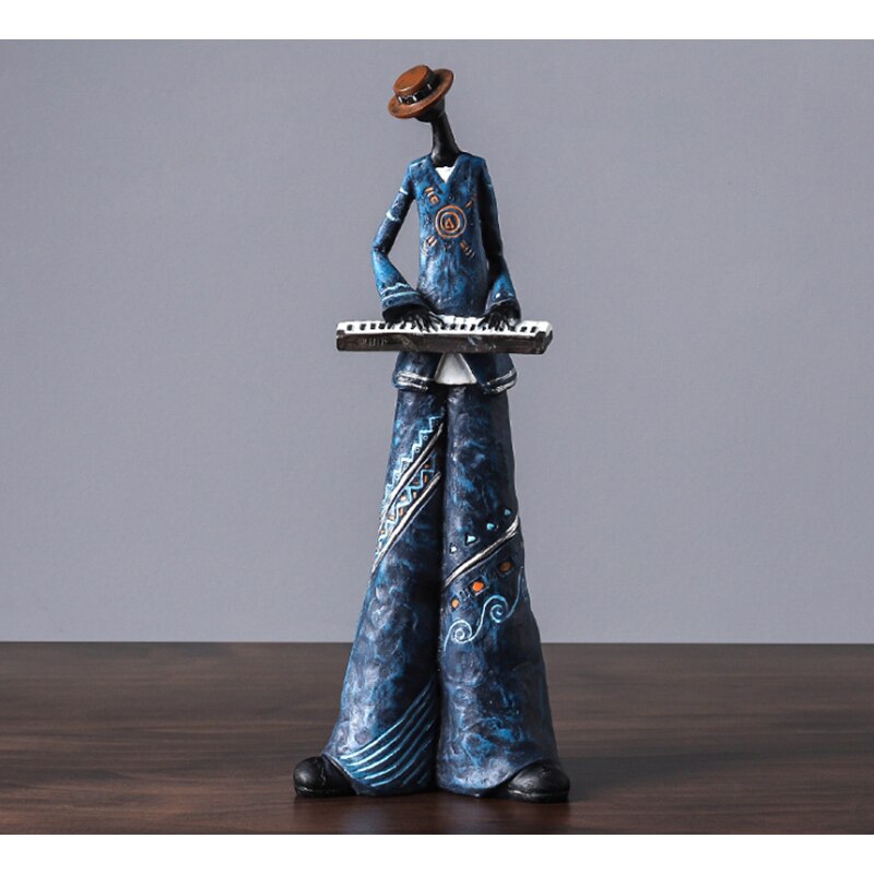 Resin Rock Band Figurines Retro Musical Instrument... – Grandado