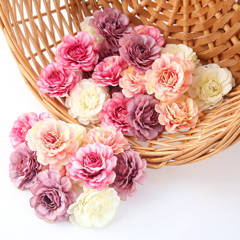 10 Stks/partij Kunstmatige Bloemen 5Cm Zijden Roos... – Grandado