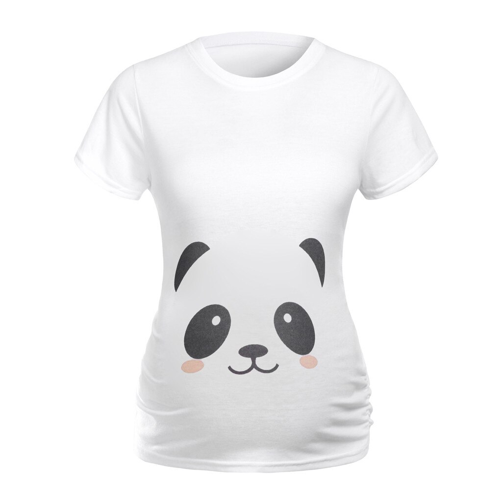 Maternity Panda Cartoons Print T-shirts Maternity ... – Grandado