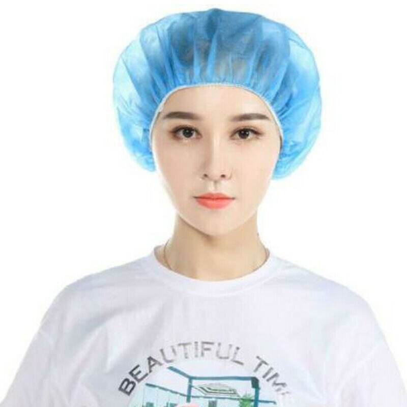 100 Pieces Disposable Head Cover Mob Cap Hat Hair ... – Grandado