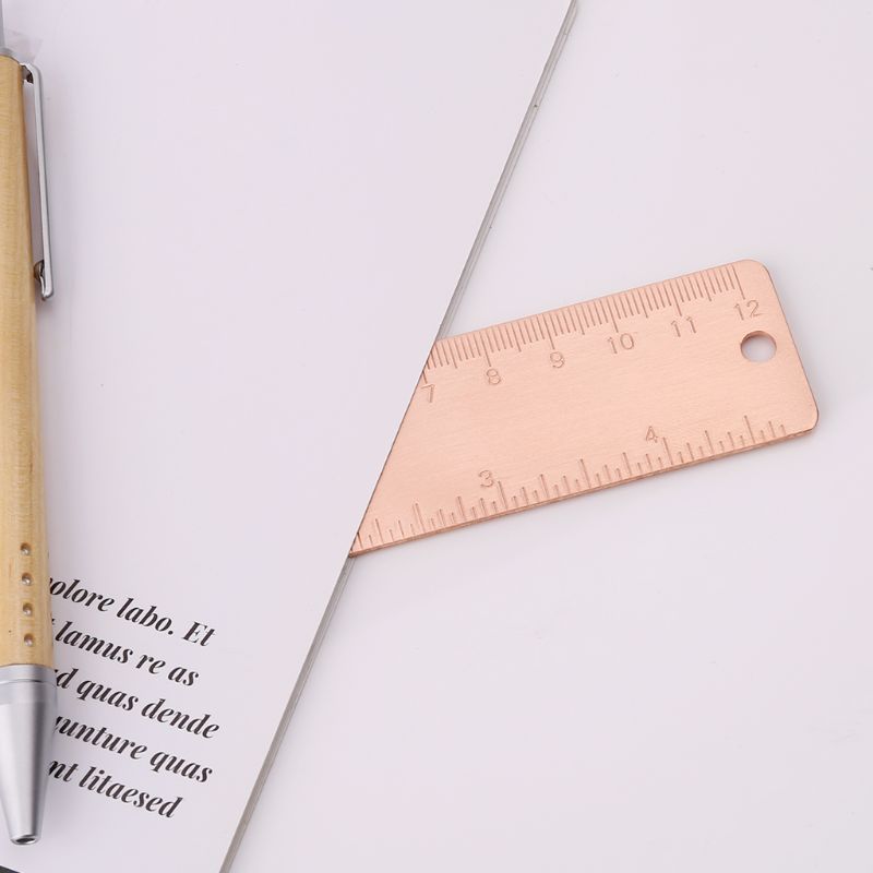 Vintage Copper Brass Straight Ruler Bookmarks Labe... – Grandado