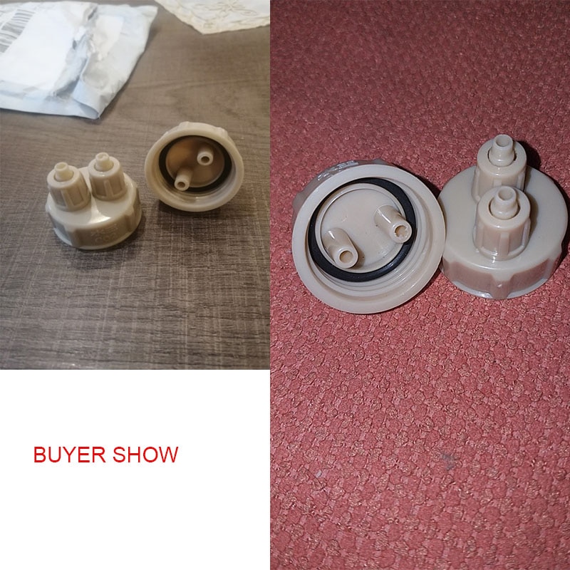 2PC Aquarium CO2 System Pro Tube Valve Guage Bottle Cap Kit Fish Tank ...