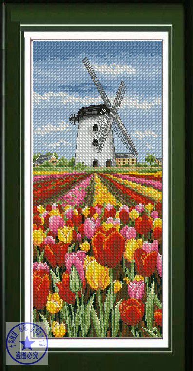 Lovely Counted Cross Stitch Kit Dutch Landscape Tu... – Grandado