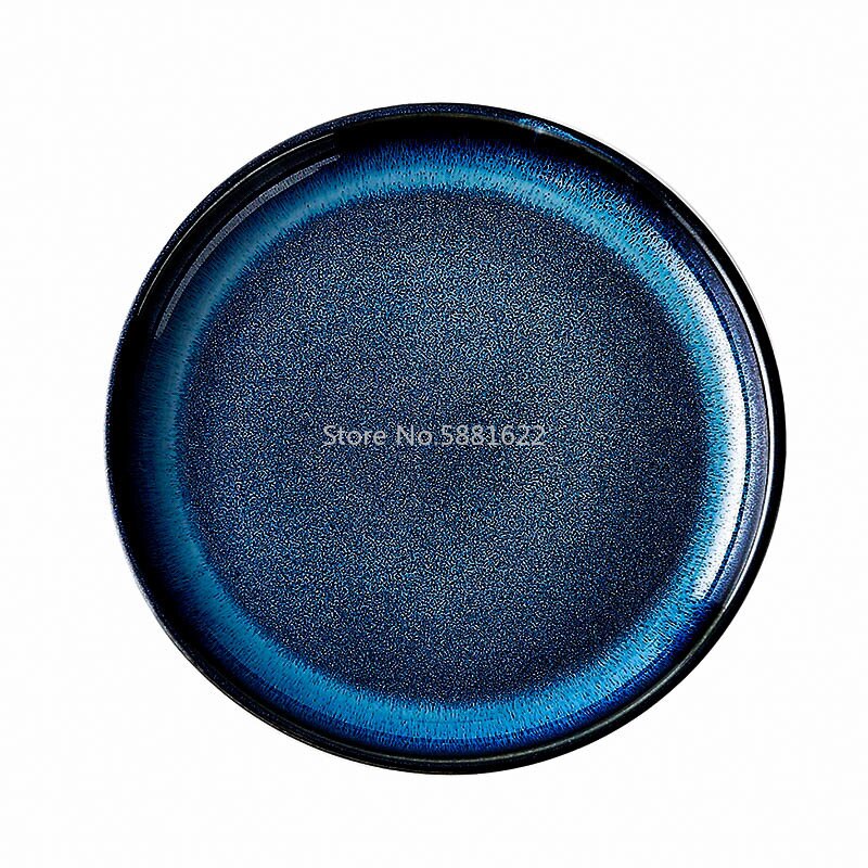 Japanese Kiln Glaze Deep Blue Dinner Plates 8inch ... – Grandado