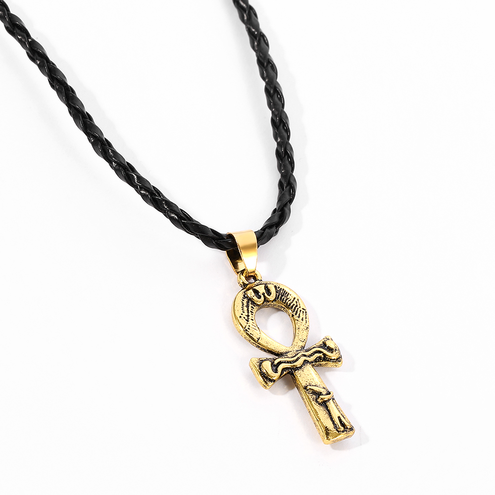 Ankh Egyptian Cross Necklace Vintage Gold Color Eg... – Grandado