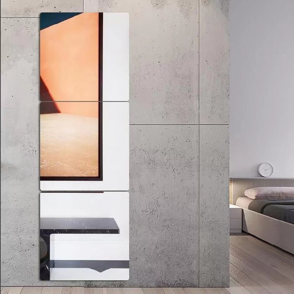 Acrylic Mirror Stickers 3 pcs Square Mirror Sticke... – Vicedeal