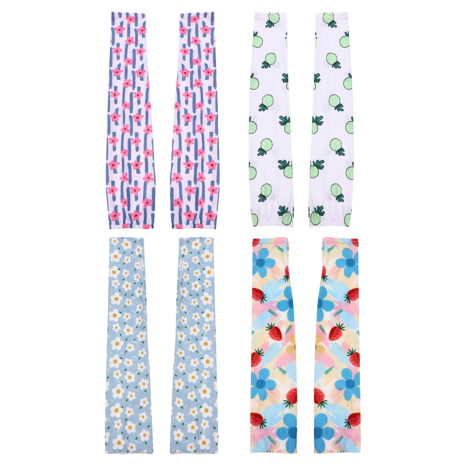 4 Pairs Cartoon Sunblock Arm Sleeves Sun Protectio... – Vicedeal