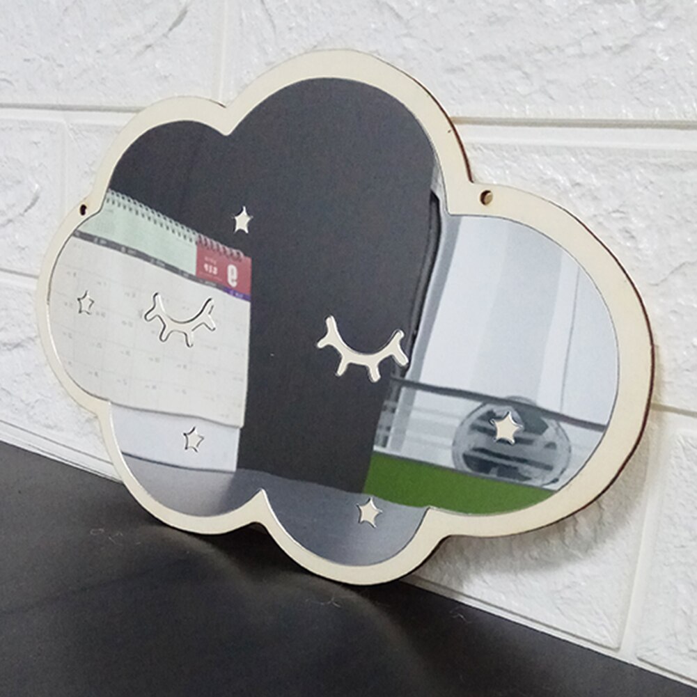 Cute Hanging Home Wooden Mirror Cartoon Wall Decor... – Vicedeal