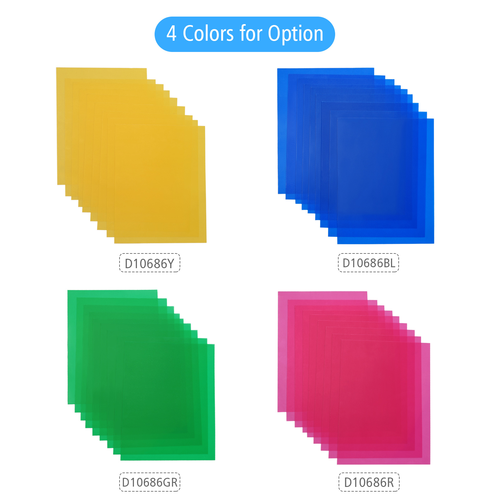 9PCS 30 * 20cm Photography Light Color Filters Set... – Grandado