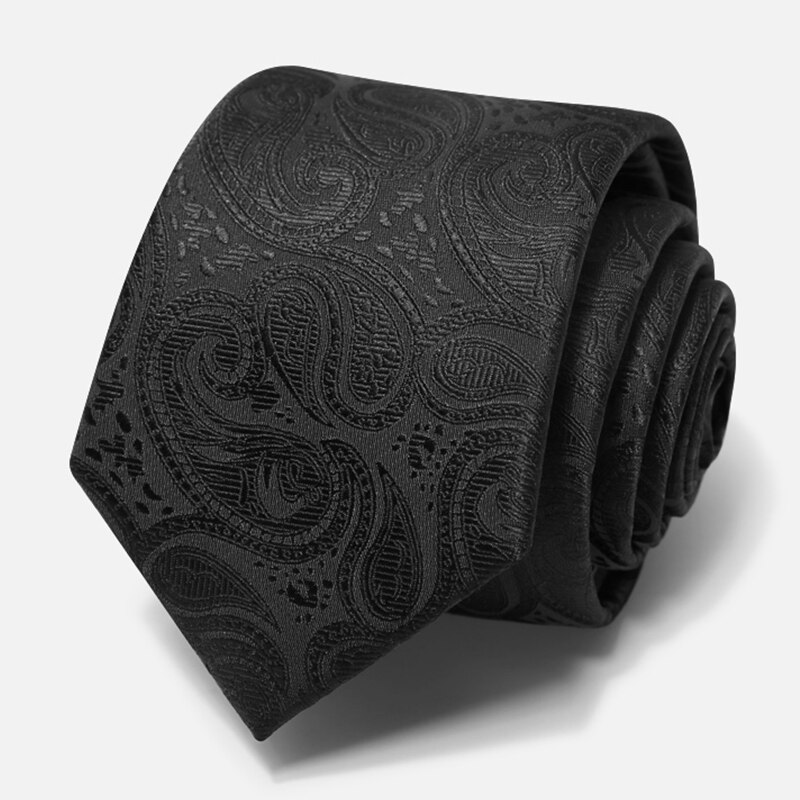 Brand Business Tie For Men Necktie Classic Black P... – Grandado