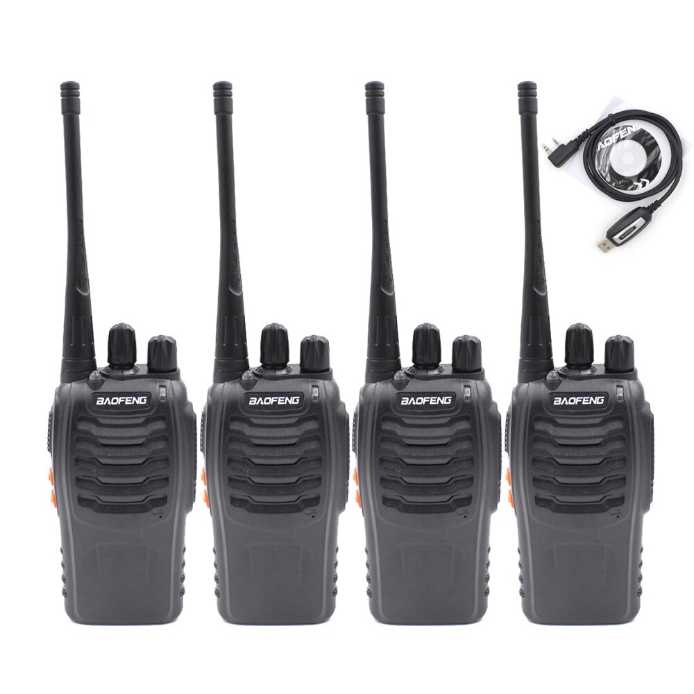 4pcs Baofeng BF-888S walkie talkie Black 5W 5KM UH... – Grandado