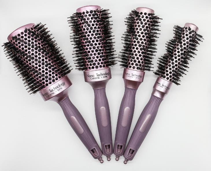 4 Sizes Round Hair Comb Ceramic Brush Boar Bristle... – Grandado