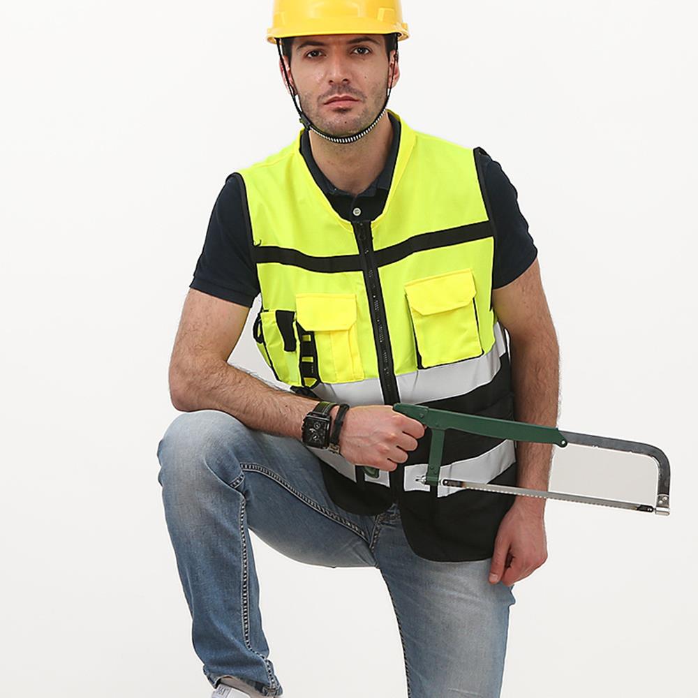 Sturdy Yellow Black Polyester Fiber Life Jacket Sa... – Grandado