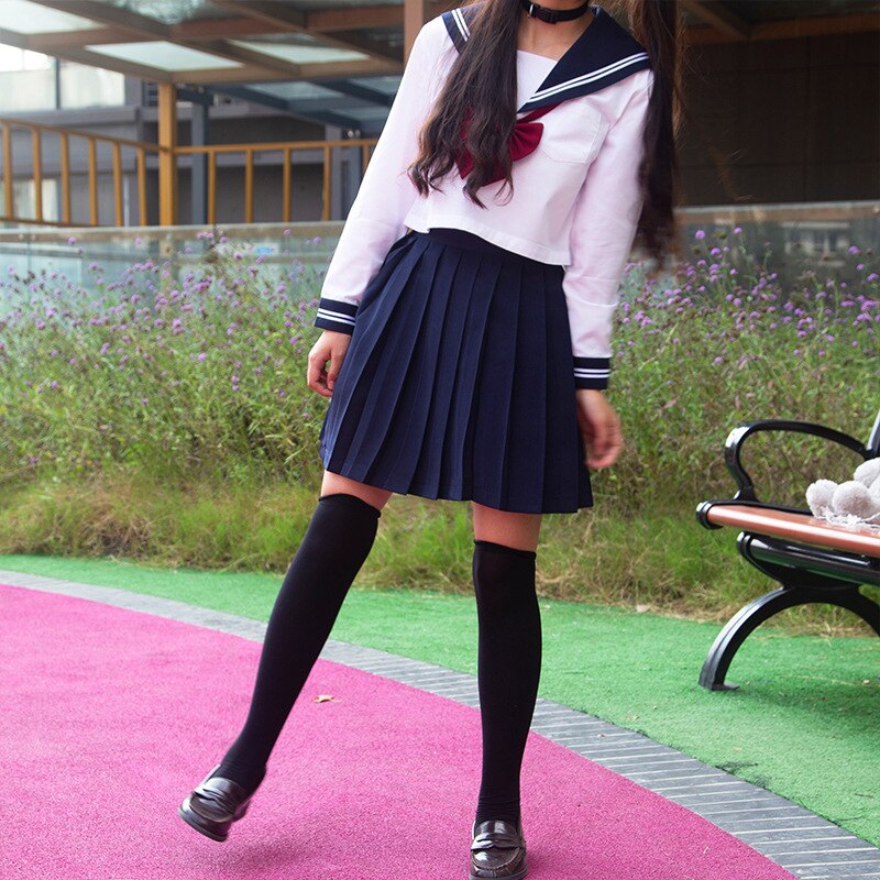 Blue College Style Japanese Student School Uniform... – Grandado