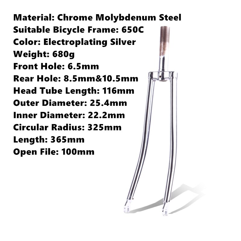 Threaded Bicycle Front Fork 650C 700C Electroplate... – Grandado