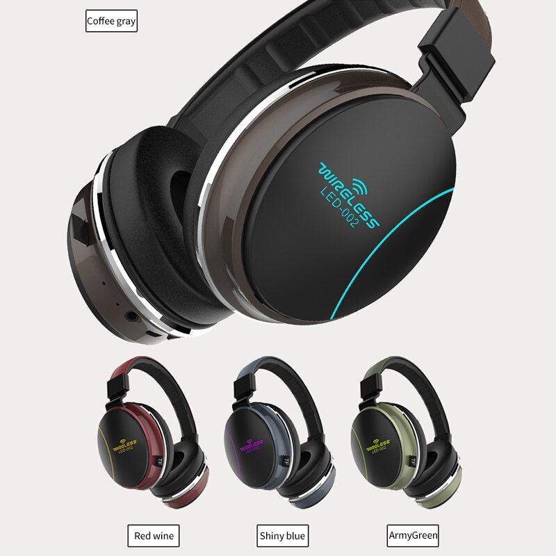 LED-002 Draadloze Bluetooth Headset Opvouwbare Hoo... – Grandado