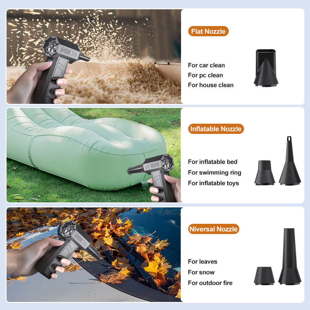 5 Outlet Nozzles Blowing Snow Car Fan Turbo Jet Fa... – Grandado